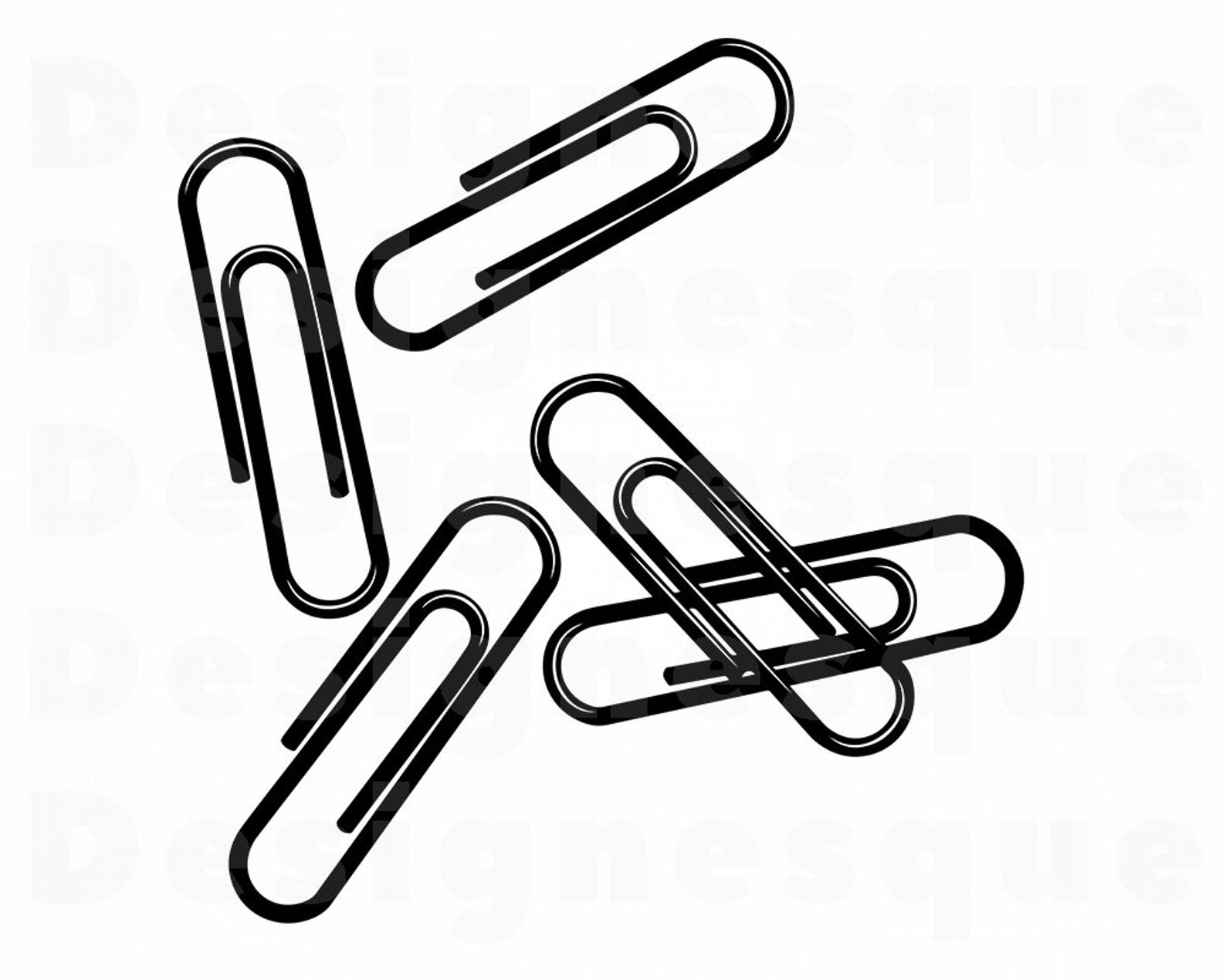 Paper Clips SVG Office Svg Paper Clips Clipart Paper Clips | Etsy