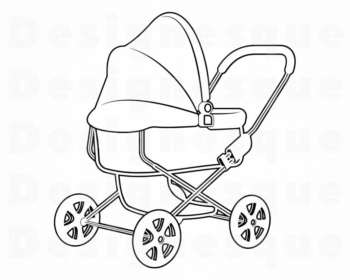 Stroller Outline Svg Stroller Carriage Svg Baby Carriage | Etsy