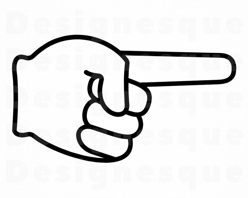 Wijzende vinger 4 SVG wijzende vinger SVG wijzend hand SVG | Etsy
