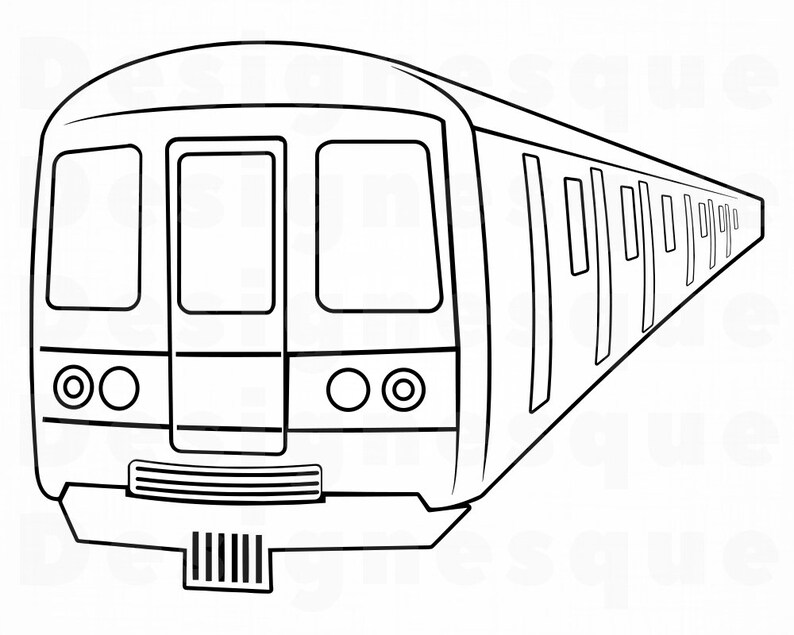 Subway Train 2 SVG Subway Train Svg Metro Svg Subway Svg | Etsy