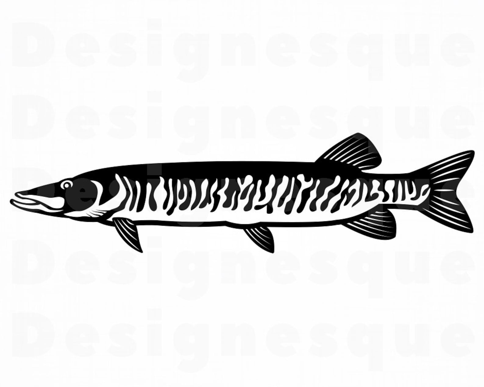 Tiger Musky SVG Fishing Svg Fish Svg Fishing Clipart | Etsy