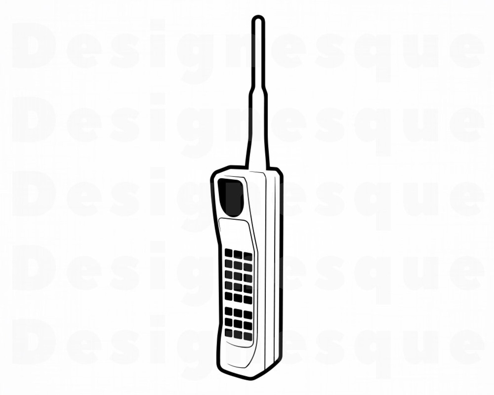 Retro Mobile Phone Outline SVG Cell Phone Svg Phone Clipart | Etsy