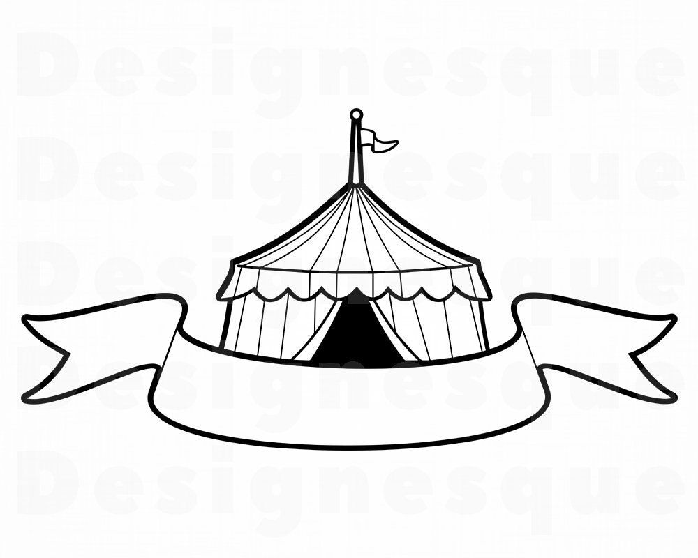 Vector Dxf Eps Png Circus Clipart Circus Logo SVG Circus Tent Circus ...