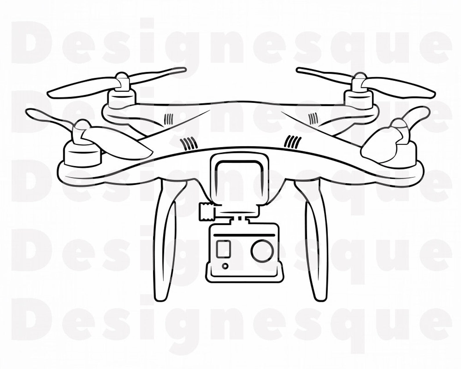 Drone Outline Svg Drone Svg Uav Svg Drone Clipart Drone Etsy
