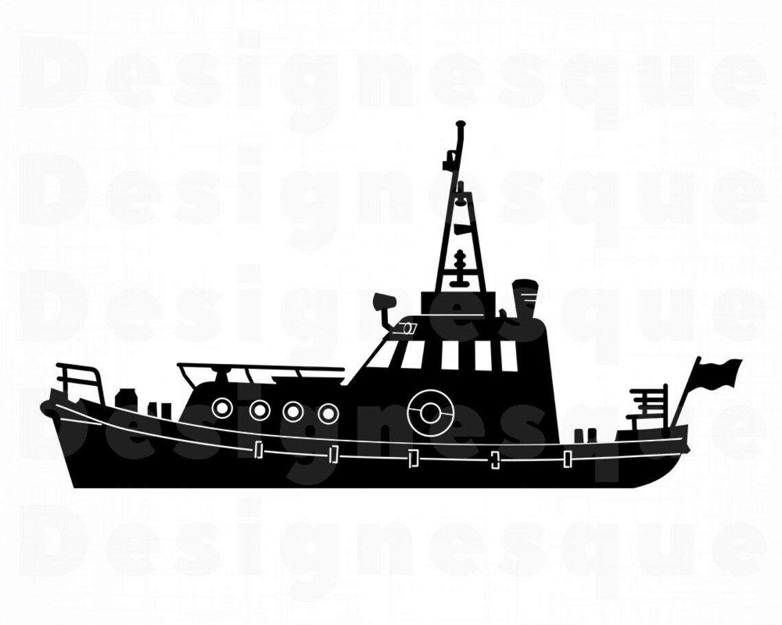 Tugboat SVG Tug Boat SVG Tugboat Clipart Tugboat Files for | Etsy