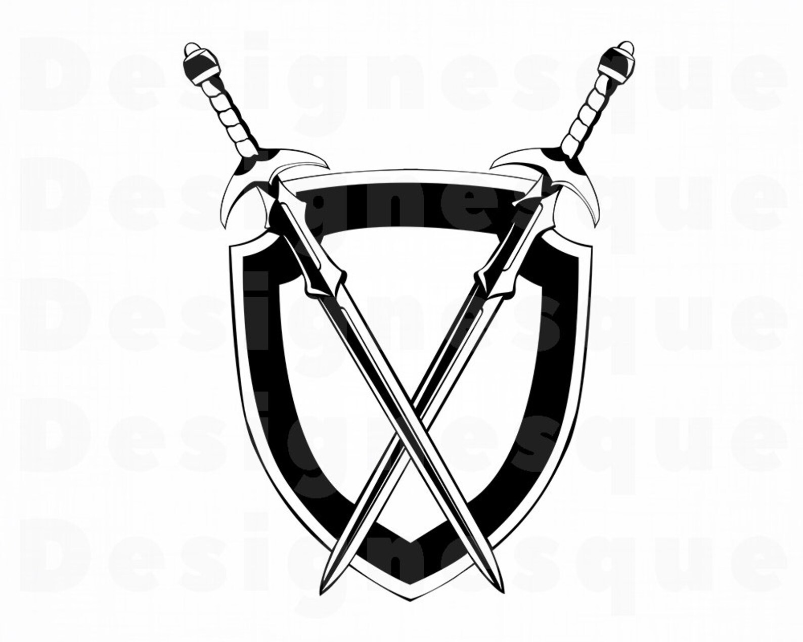 Sword and Shield 2 SVG Armor Svg Knight Svg Shield Svg | Etsy