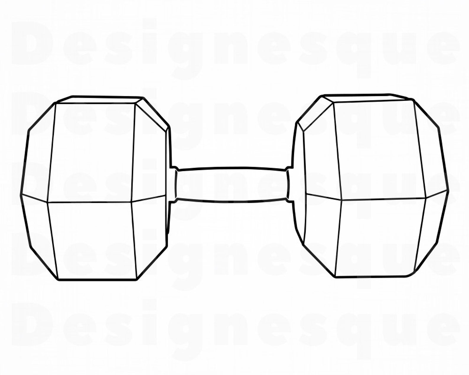 Dumbbell Outline SVG Dumbbell Svg Hantel Svg Workout Svg | Etsy