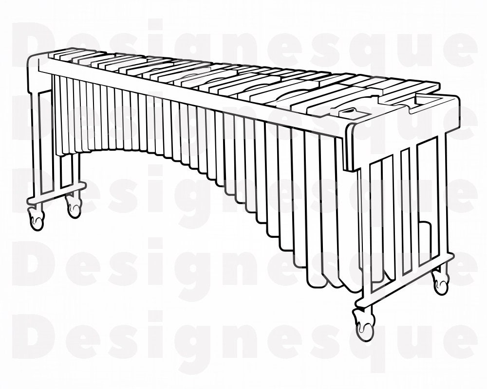 Marimba Outline SVG Marimba Clipart Marimba Files for | Etsy
