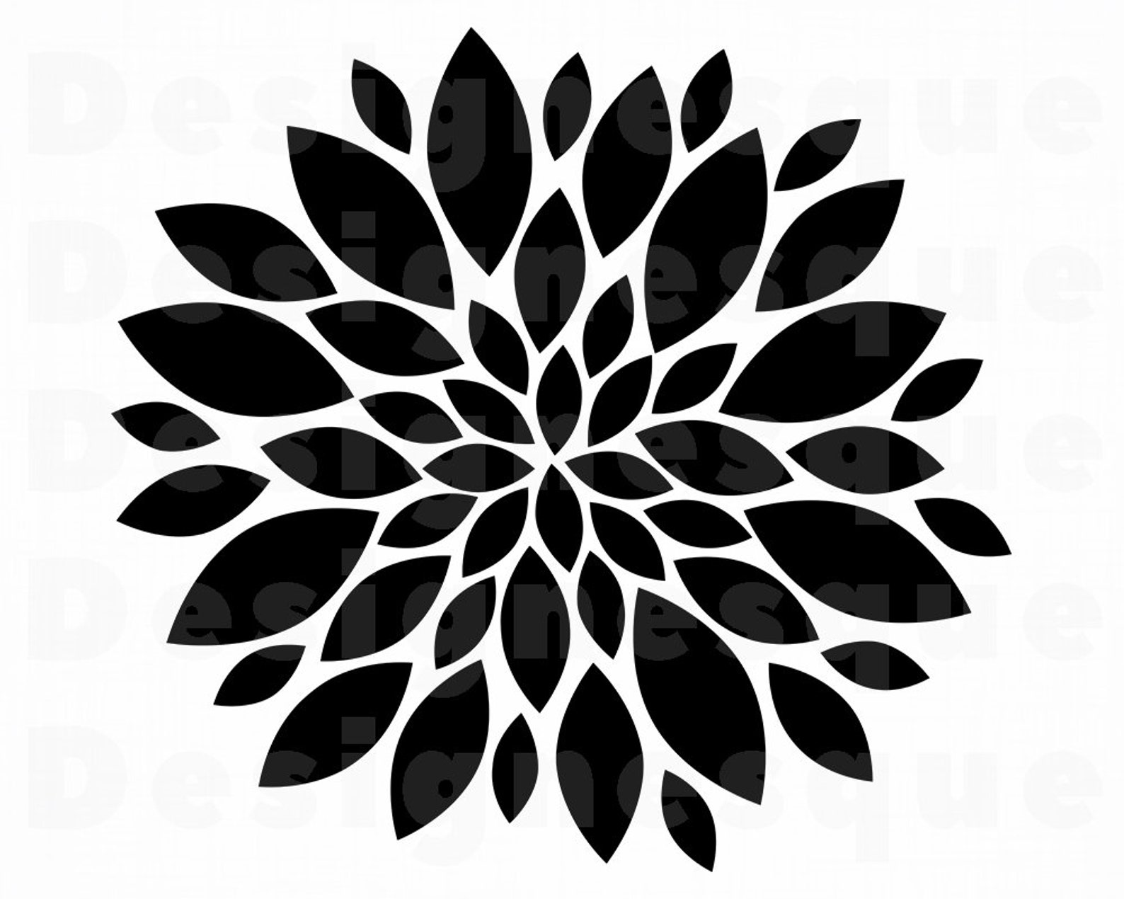 Flower Petals SVG Flower Petals Clipart Flower Petals Files | Etsy