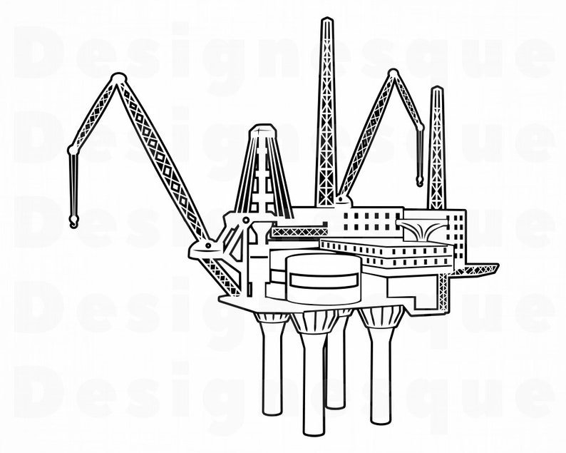 Oil Drilling Truck Svg Dxf Oil Drilling Svg Petroleum Svg Oil Drilling ...