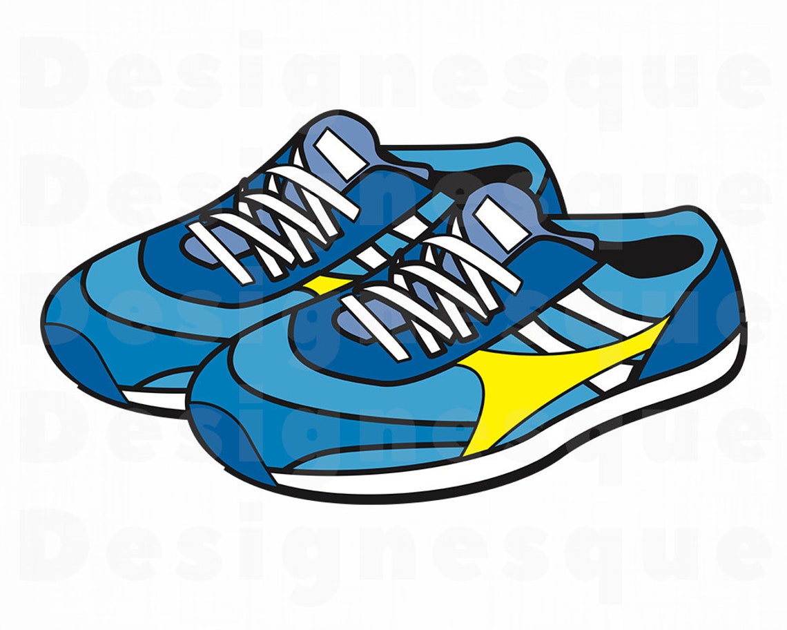 Turnschuhe Clipart Sneakers SVG Schuhe SVG Sneakers Umriss | Etsy