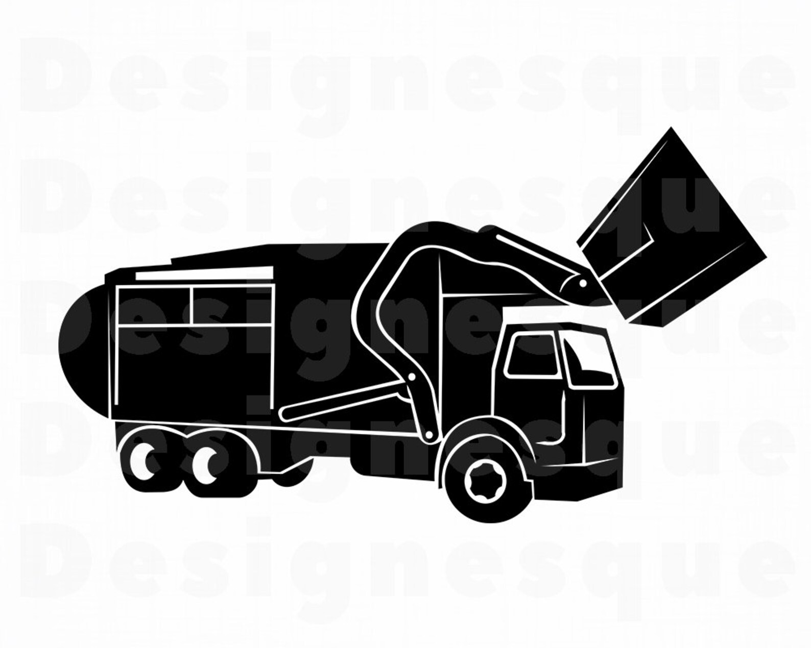 Front Loading Garbage Truck SVG Dump Truck Svg Garbage Truck | Etsy