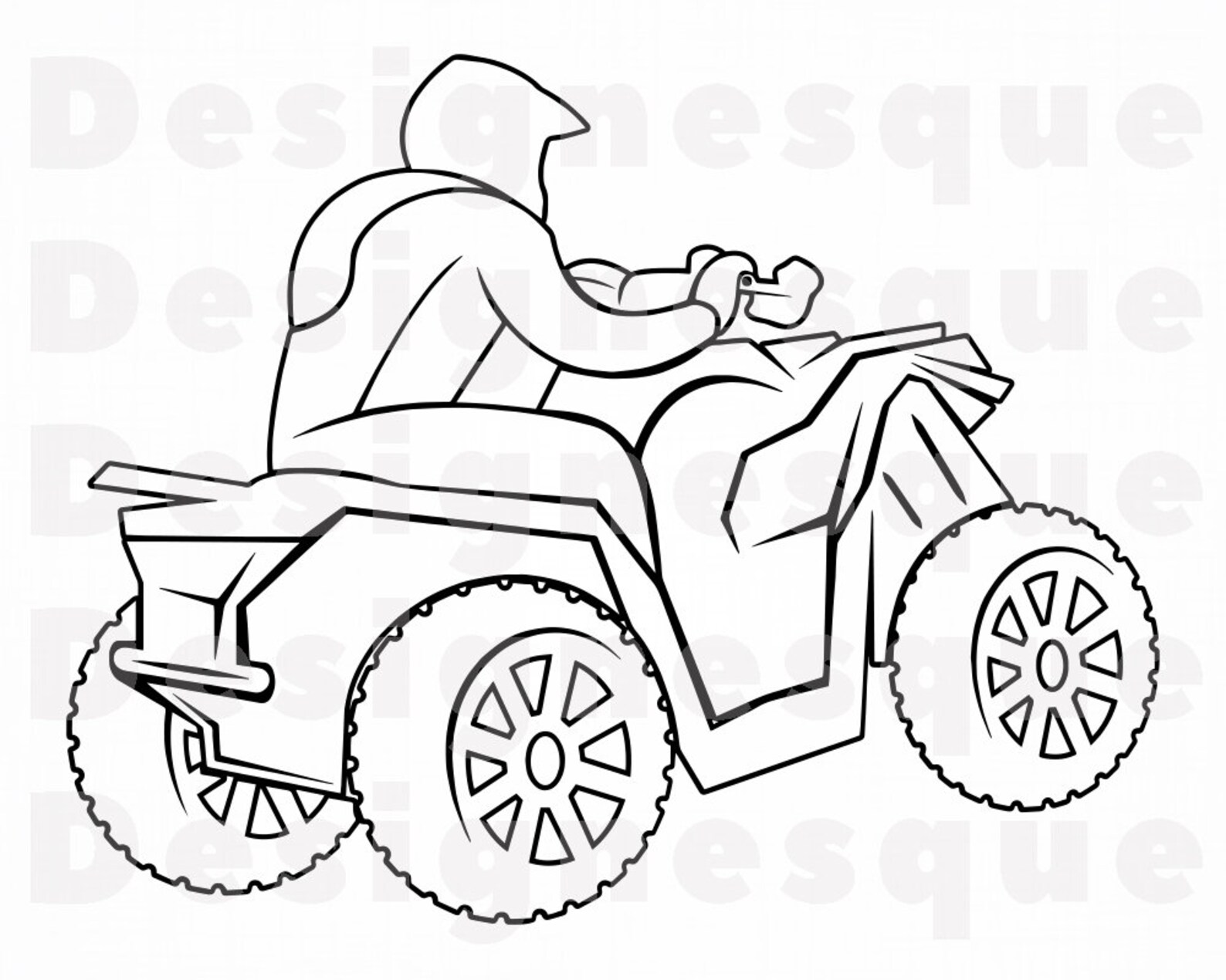 ATV Outline 3 Svg ATV Svg 4 Wheeler Svg Atv Motocross Svg | Etsy