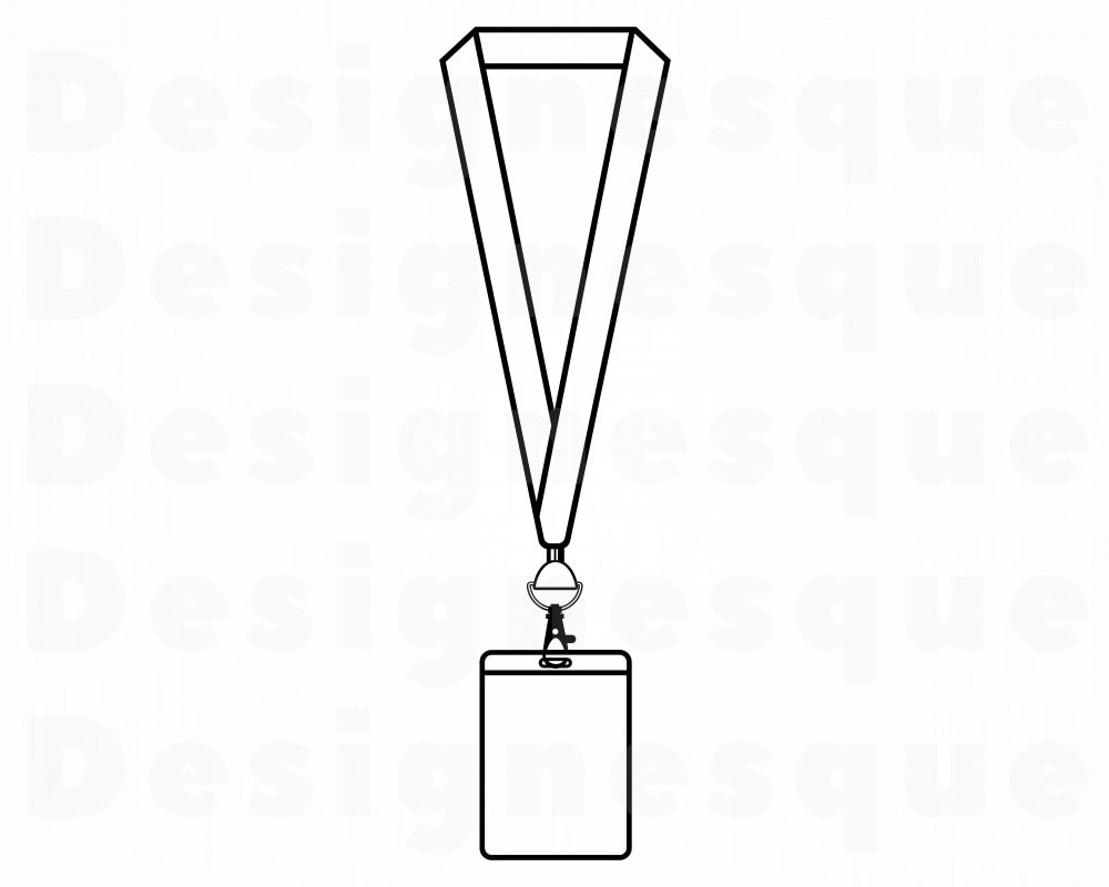 Lanyard Svg ID Svg Pass Svg Lanyard Clipart Lanyard Files | Etsy