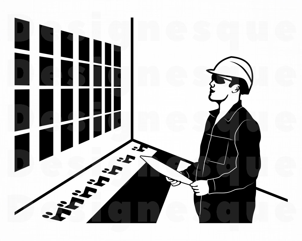Dxf Plant Operator Clipart Eps Png Vector Industrial Worker Svg Files ...
