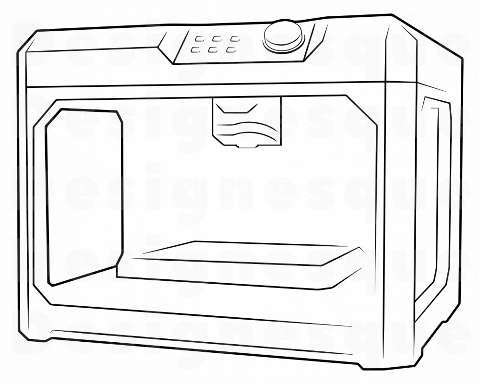 3D Printer Outline SVG 3D Printing Svg 3D Printer Clipart | Etsy