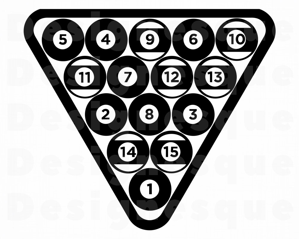 Billiards Ball Set SVG Pool Svg Billiards Svg Billiards | Etsy Canada