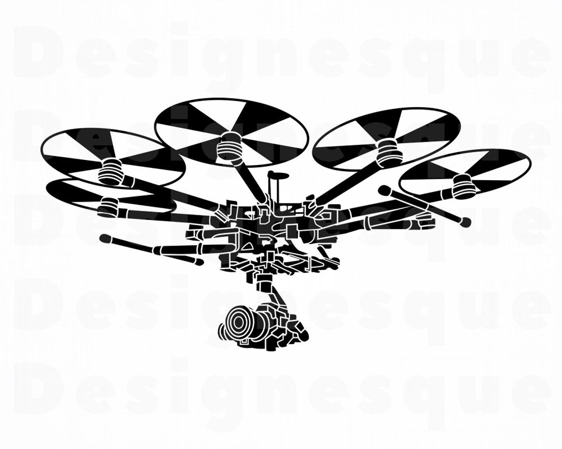 Drone 2 Svg Drone Svg Uav Svg Drone Clipart Drone Files Etsy