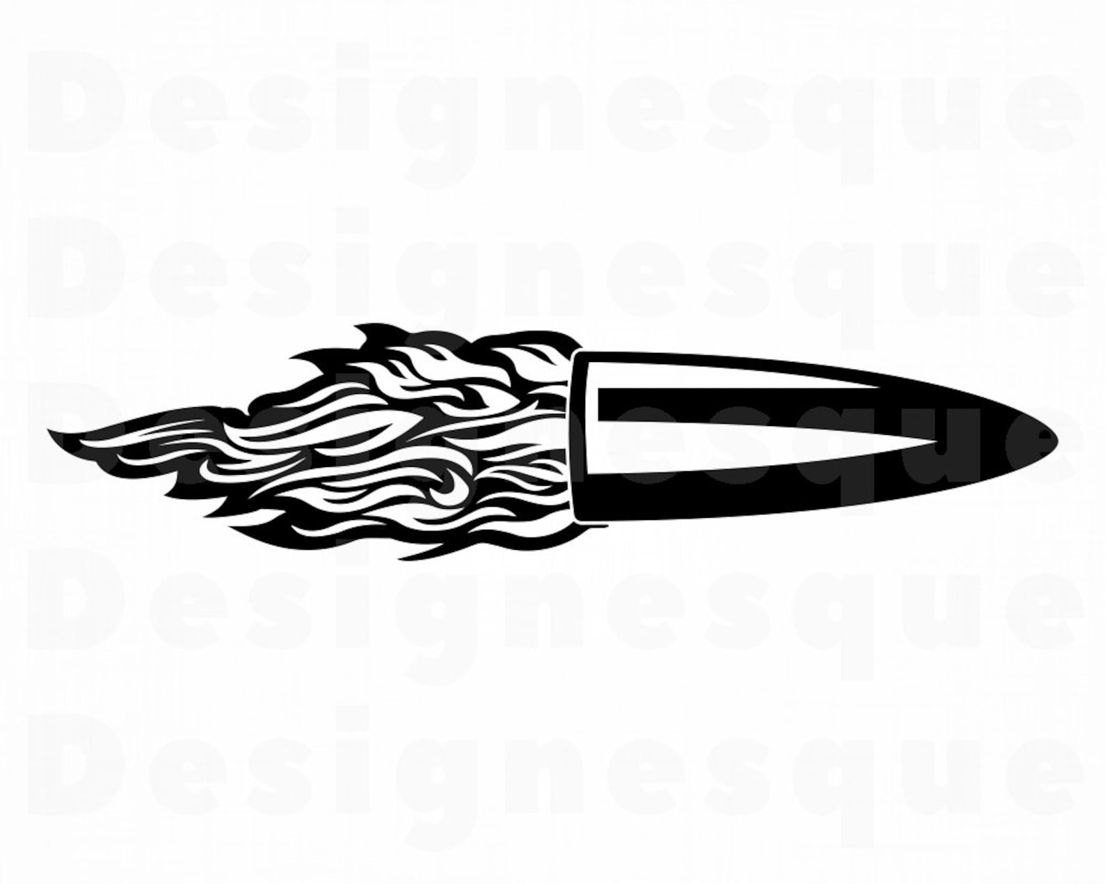 Flaming Bullet SVG Bullet SVG Ammo SVG Bullet Clipart | Etsy