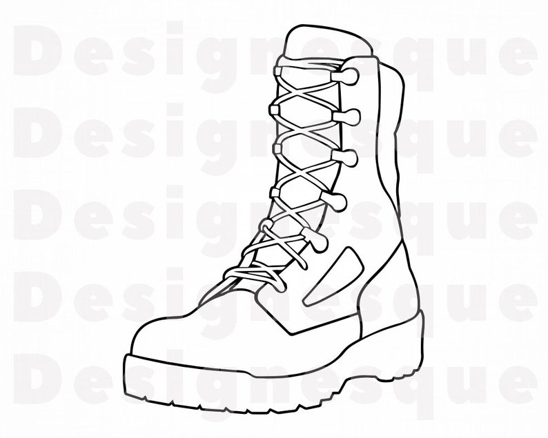 Eps Vector Png Footwear SVG Boot Clipart Boot Dxf Boot Files for Cricut ...