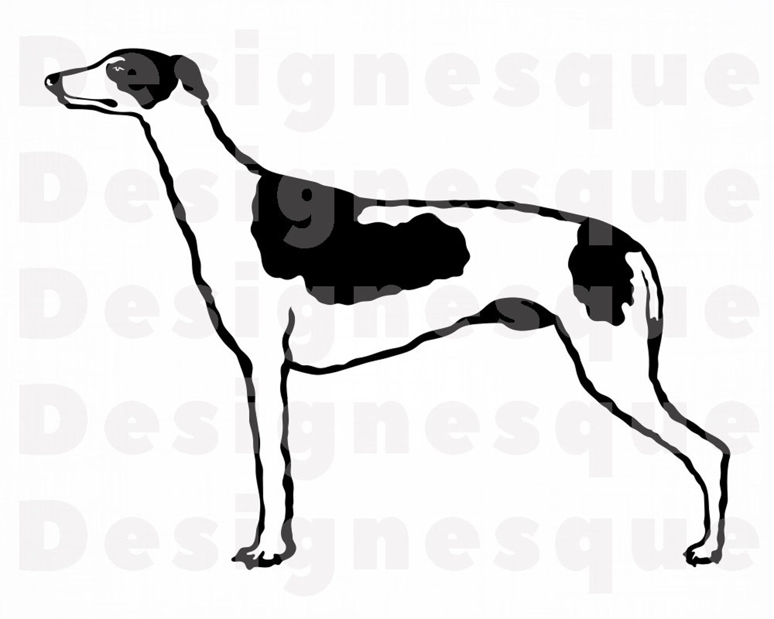 Greyhound SVG Dog Svg Greyhound Clipart Greyhound Files for | Etsy