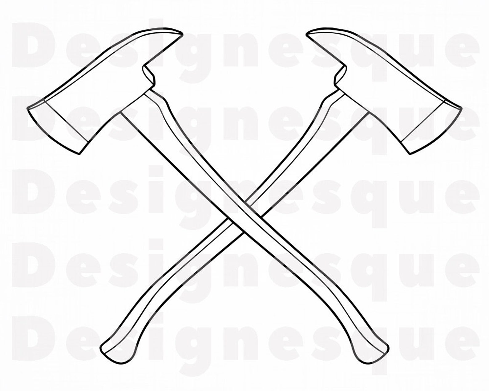 Firefighter Axe Logo Outline SVG Axe Svg War Axe Axe | Etsy