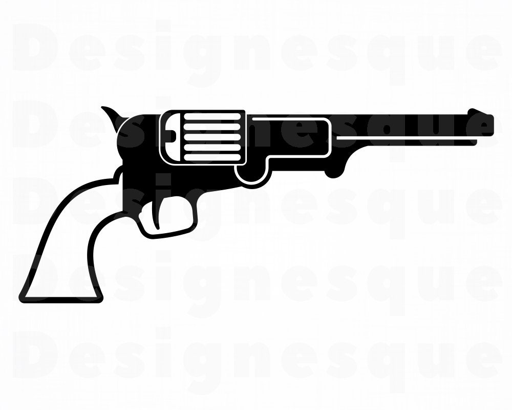 Cut Files For Silhouette Gun SVG Revolver SVG Png Eps Pistol Svg Dxf ...