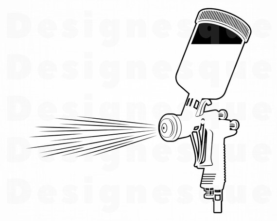 Cut Files For Silhouette Paint Spray Gun Clipart Vector Paint Svg Eps ...