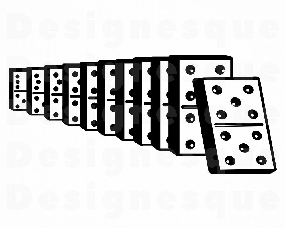 Dominoes SVG Dominoes Files for Cricut Eps Dominoes Clipart Domino Svg ...