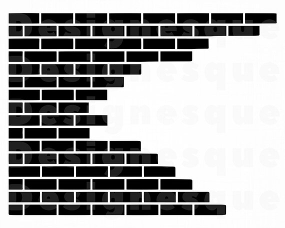 Brick Wall Svg Bricks Svg Brick Wall Clipart Brick Wall Etsy 