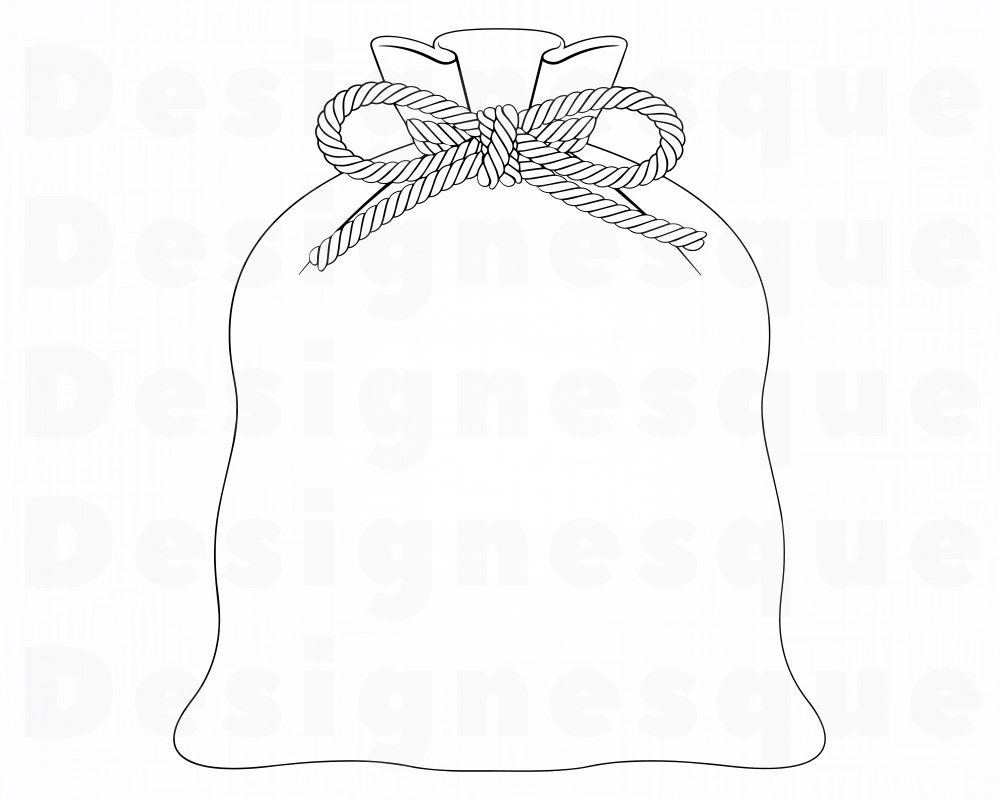 Sack Outline SVG Sack SVG Bag Svg Sack Clipart Sack Files | Etsy