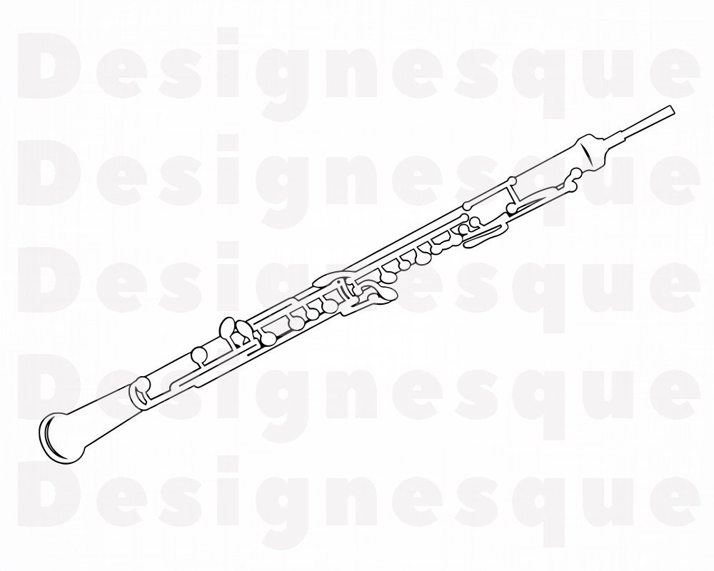 Oboe Outline SVG Oboe SVG Oboe Clipart Oboe Files for | Etsy