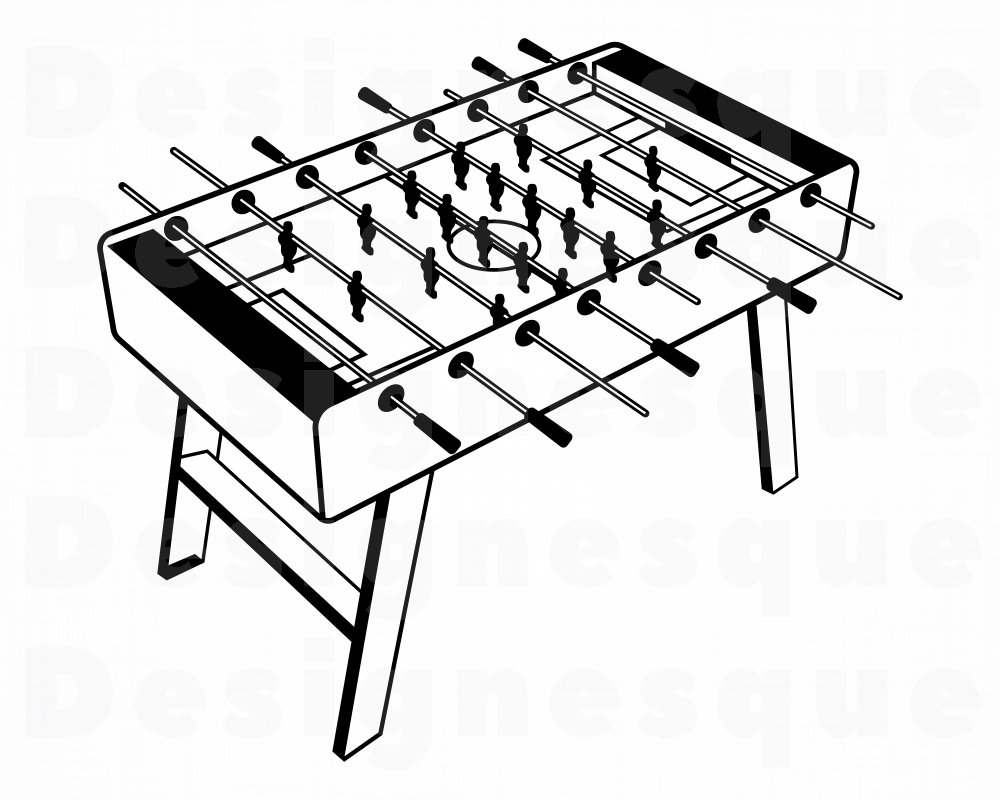Tischfußball-Tisch 2 SVG Foosball Svg Foosball Clipart | Etsy