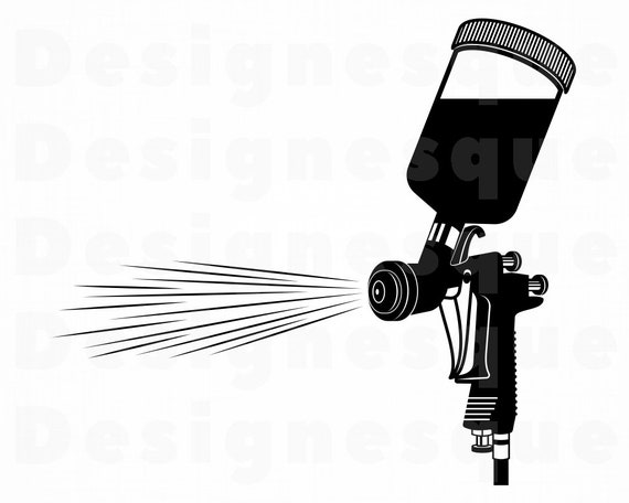 Cut Files For Silhouette Paint Spray Gun Clipart Vector Paint Svg Eps ...