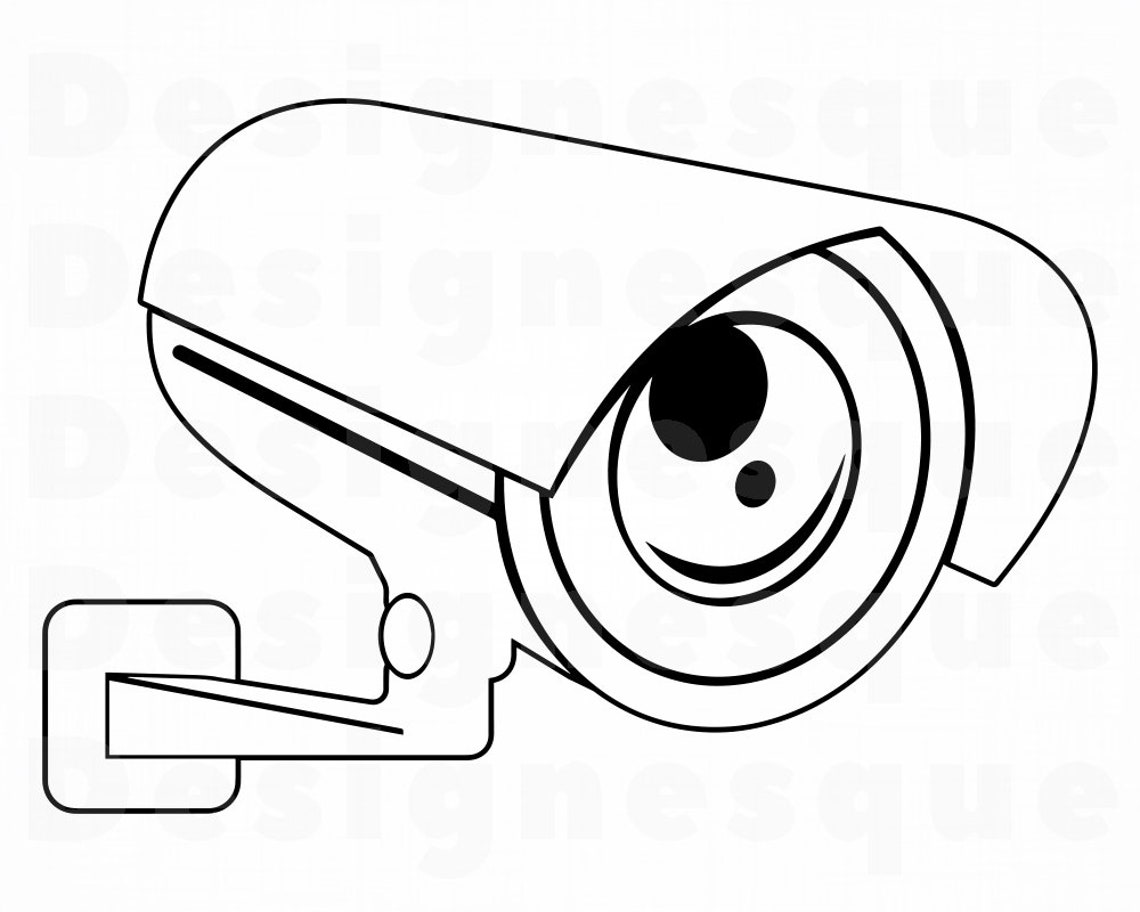 Telecamera CCTV profilo SVG telecamera di sicurezza in | Etsy
