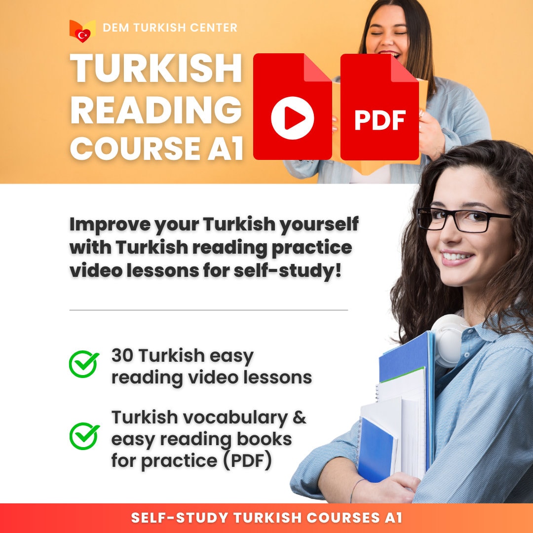 Turkish Reading Practice Course 1 A1 Videos PDF Turkish - Etsy