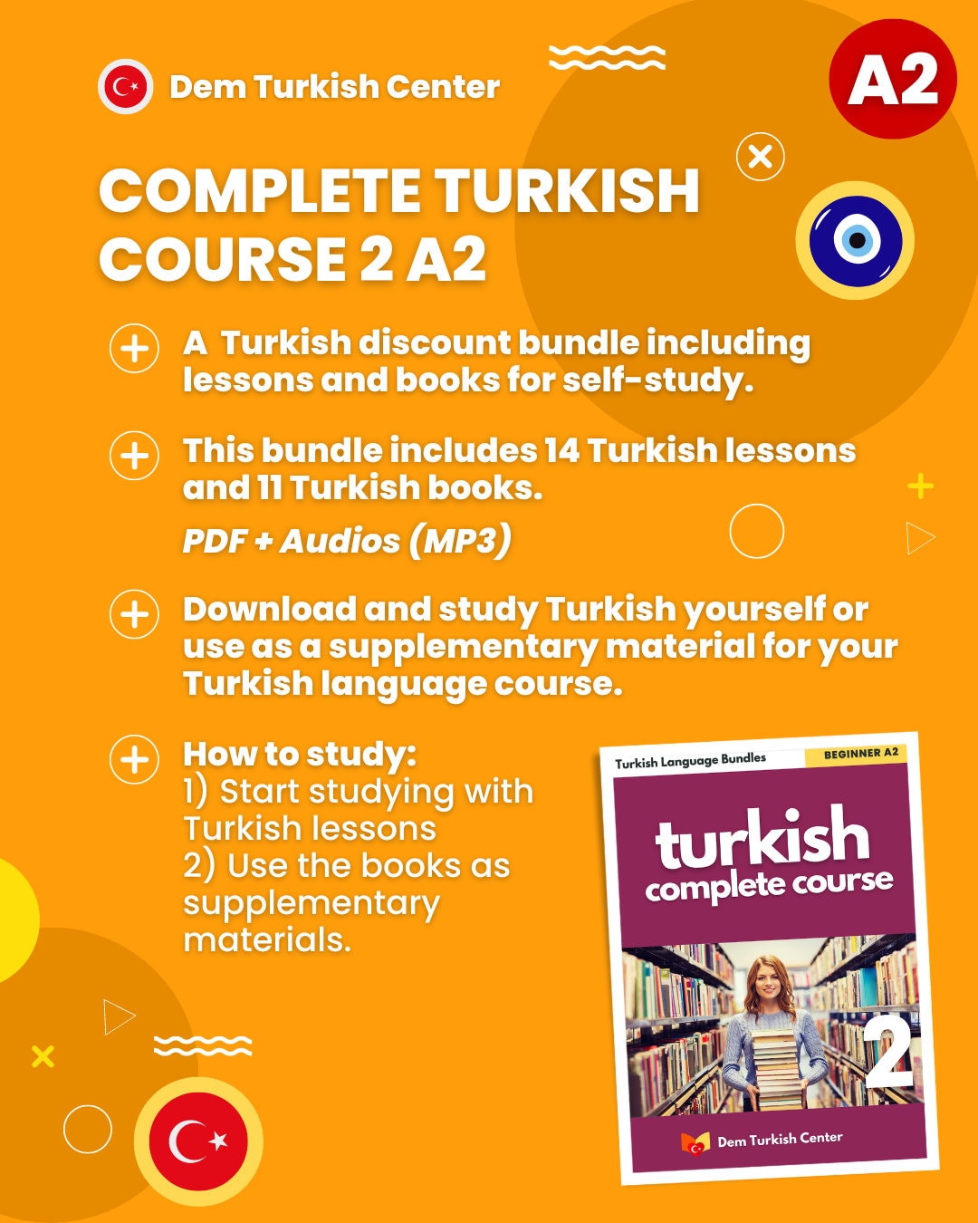 Complete Turkish Course A2 Turkish Books & Lessons Turkish Language - Etsy