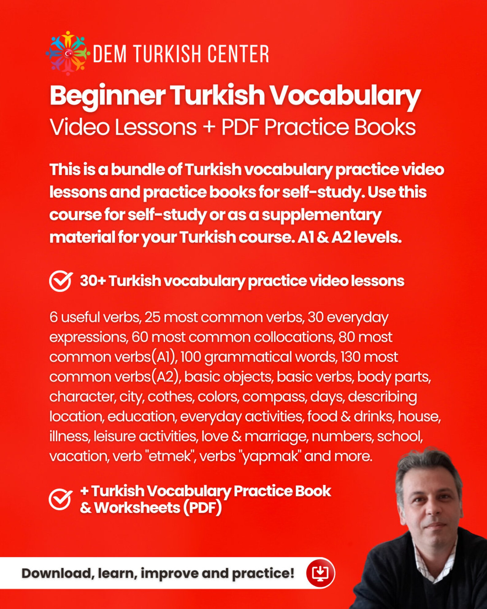 Beginner Turkish Vocabulary | A1 and A2 | Turkish Words & Phrases ...