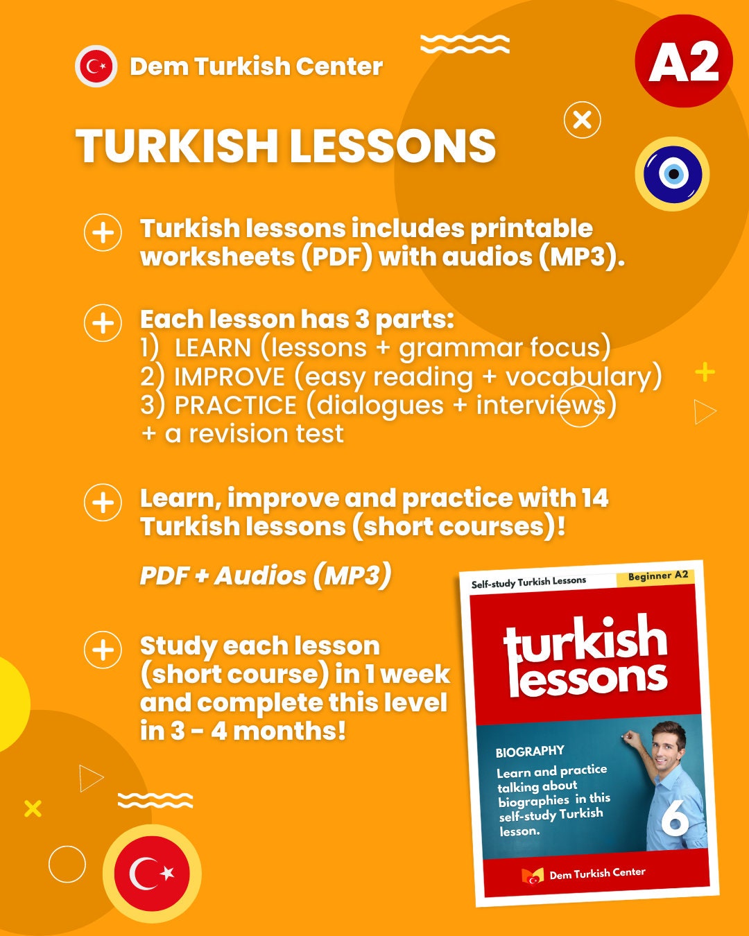 Complete Turkish Course A2 Turkish Books & Lessons Turkish - Etsy