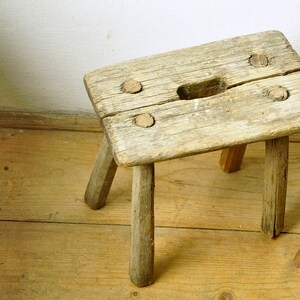 Antique Milk Stool Old Milking Stool Rustic Wooden Stool - Etsy