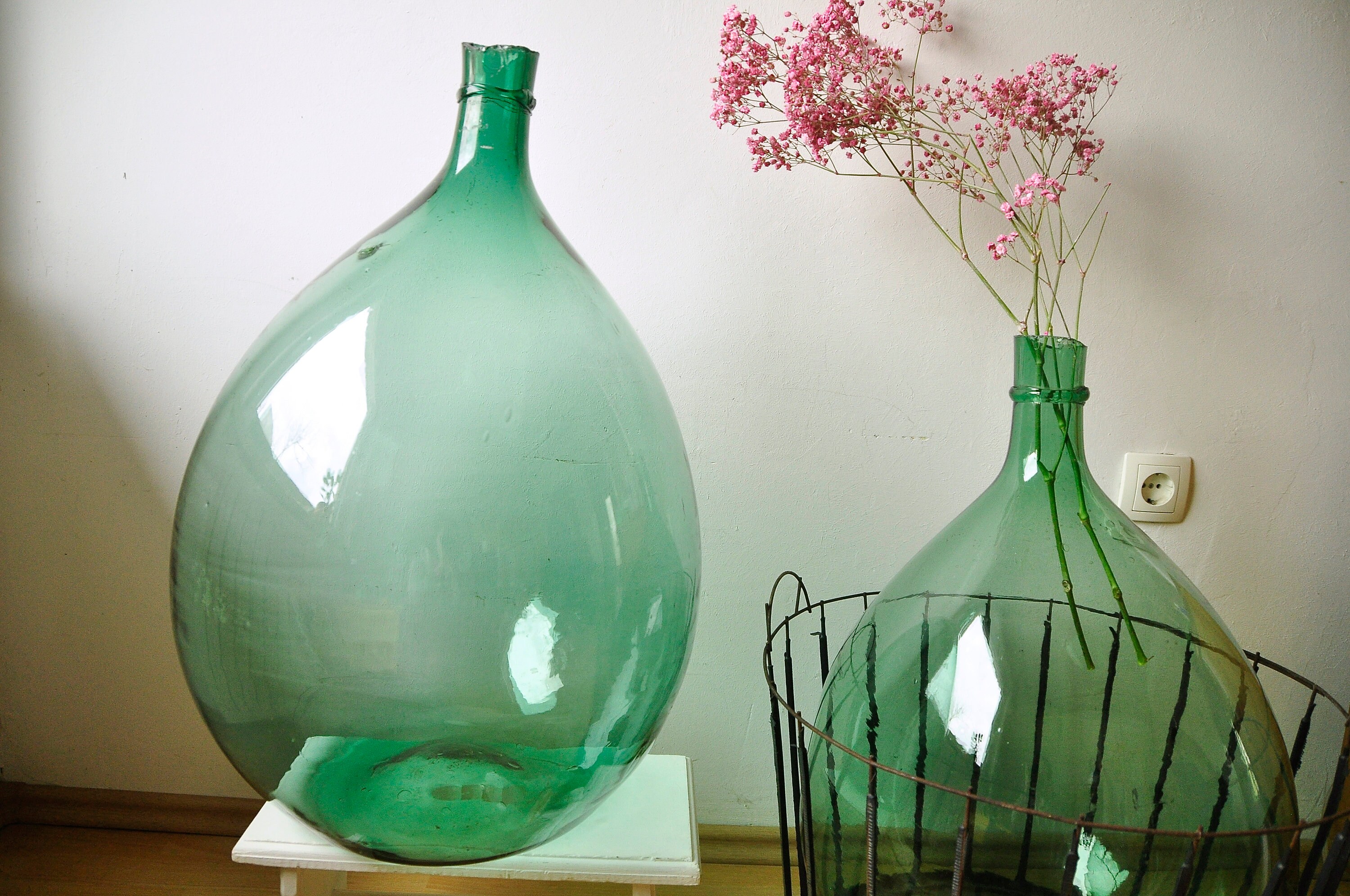 Antique Demijohn XXL Demijohn Green Demijohn Green Carboy | Etsy