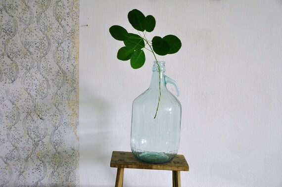 Vintage Glass Demijohn Light Blue Vintage Bottle Light Blue - Etsy