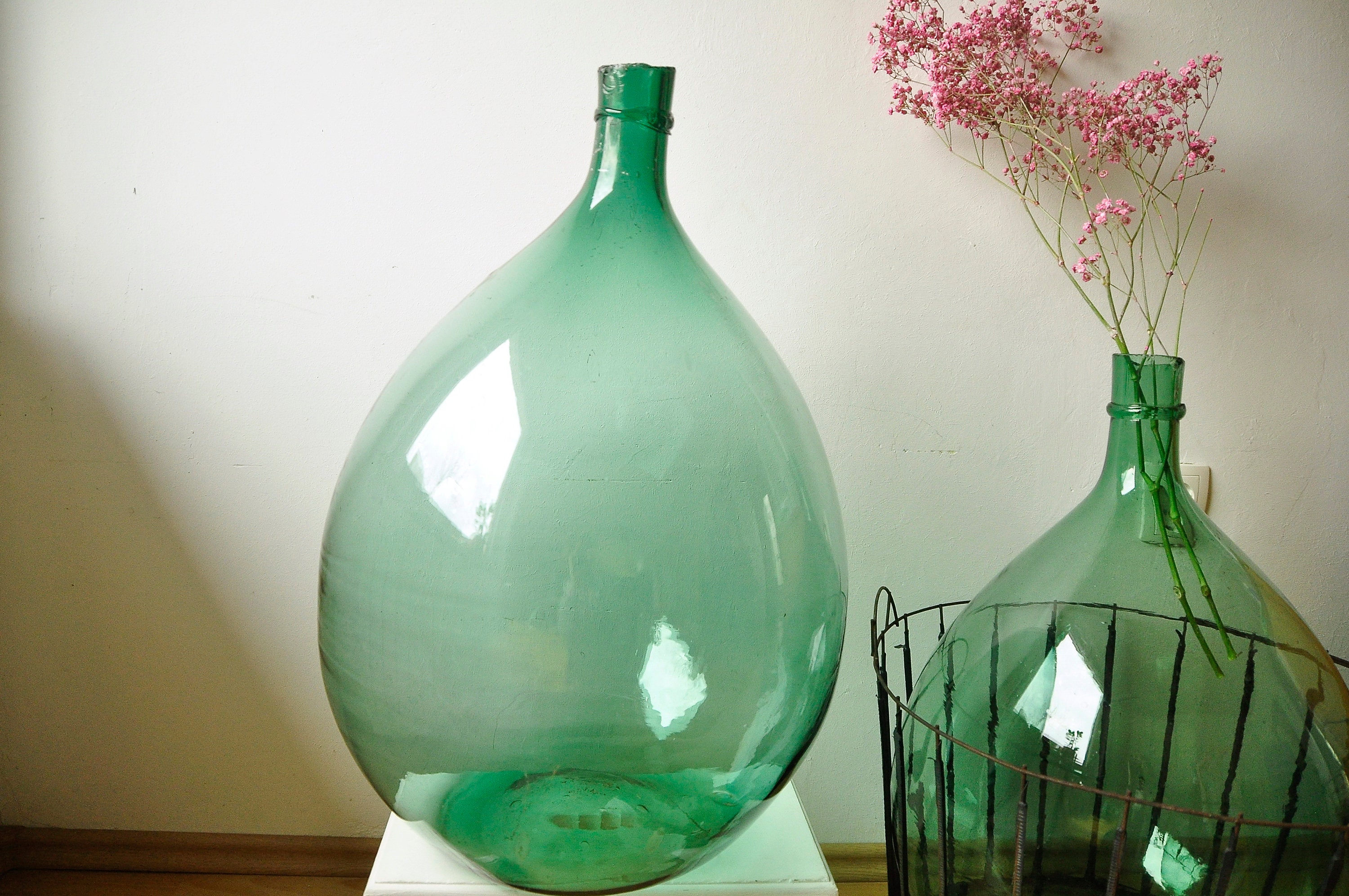 Antique Demijohn XXL Demijohn Green Demijohn Green Carboy | Etsy