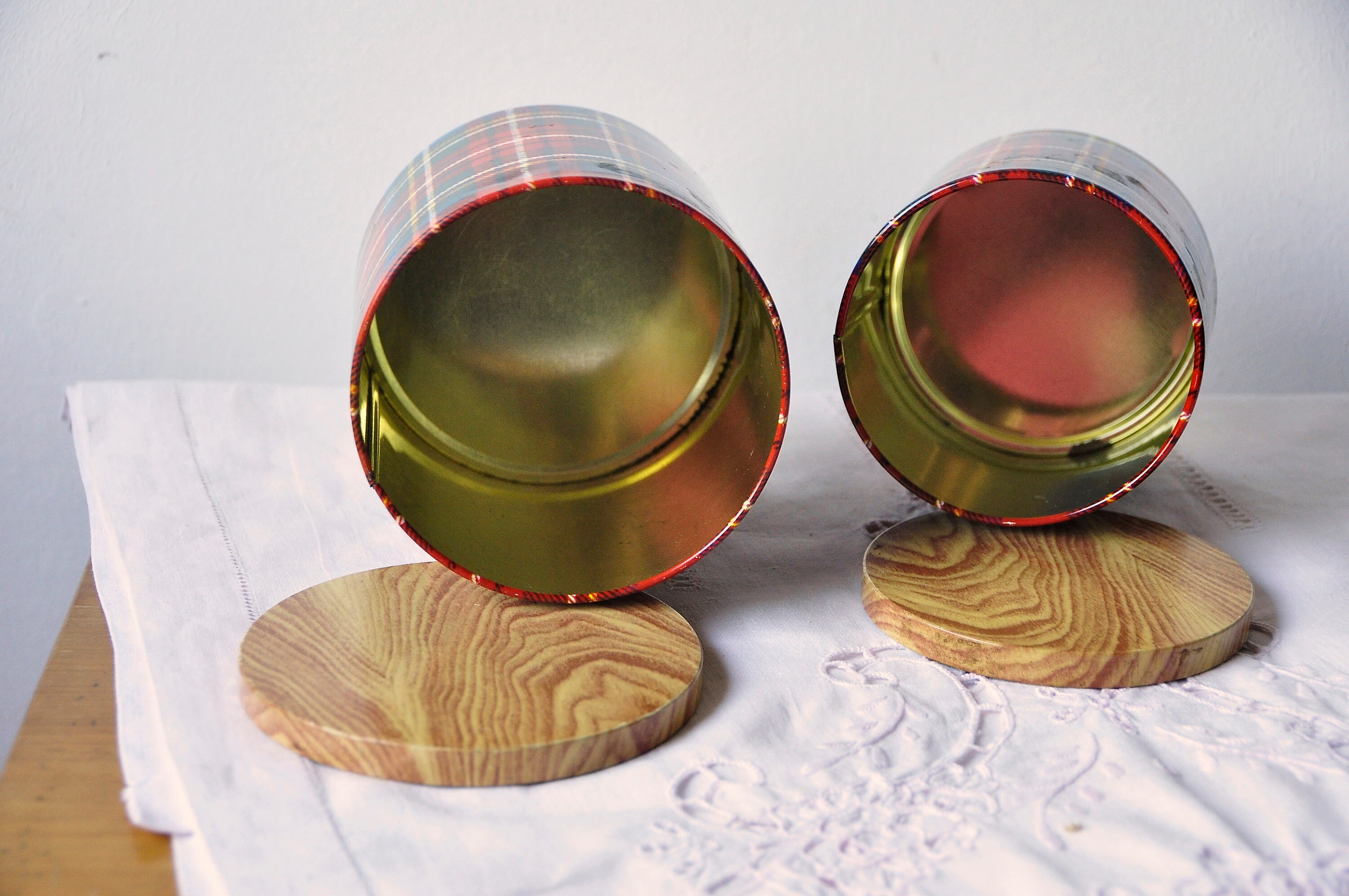 Vintage Tin Can Kitchen Canisters Tin Storage Set Tin Can | Etsy