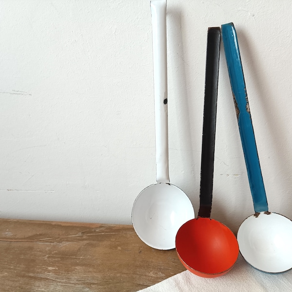 Vintage Enamel Ladle - Etsy