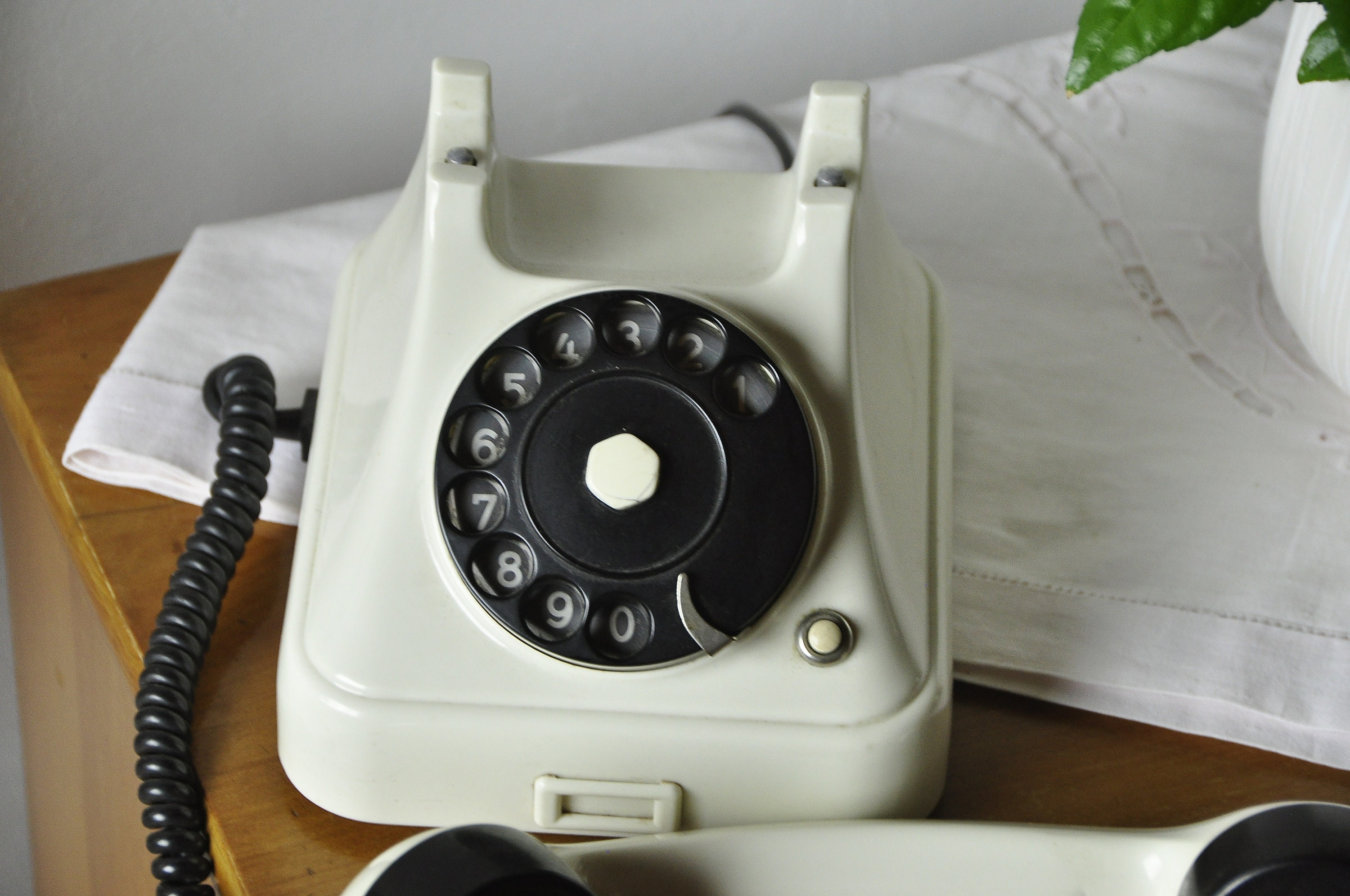 Vintage Bakelite phone White Bakelite Telephone Iskra ATA | Etsy