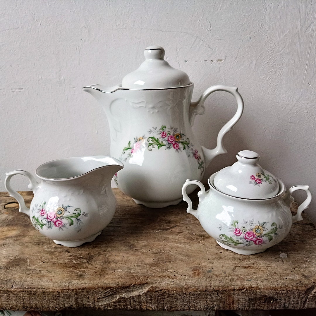 Vintage Tea Set, Jarolina Poland, Vintage Ceramics, Vintage Tea Pot ...