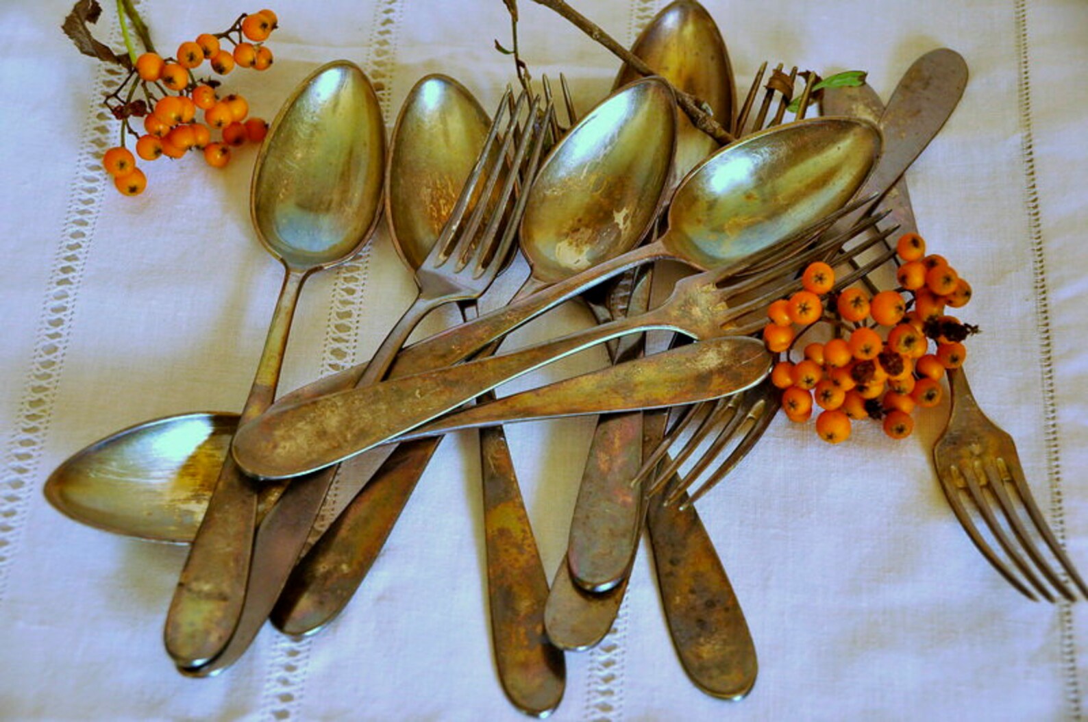 Vintage Flatware Italian Design Vintage Set of Spoon and Fork - Etsy