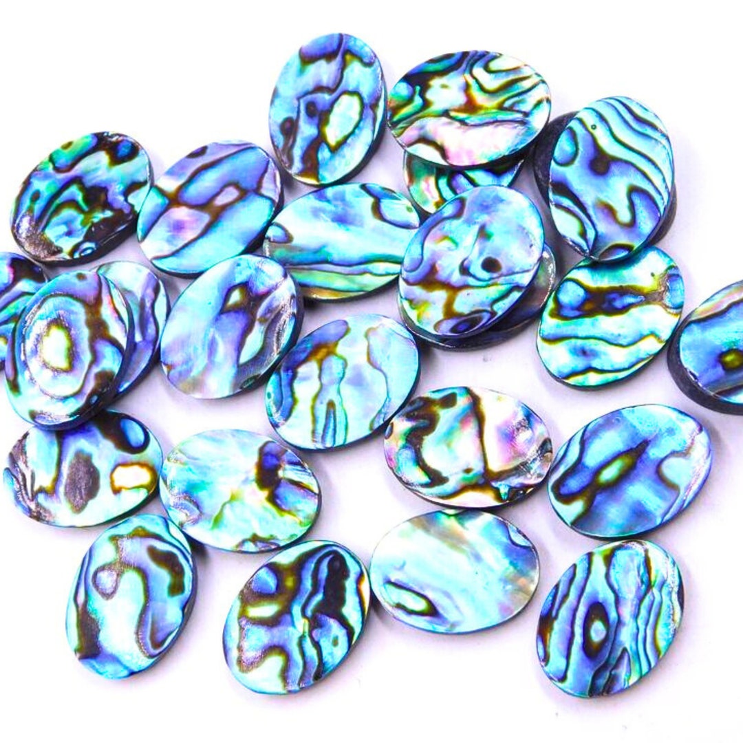 Natural Abalone Shell Oval Shape Calibrated Size - 3x5, 4x6, 5x7, 6x8 ...