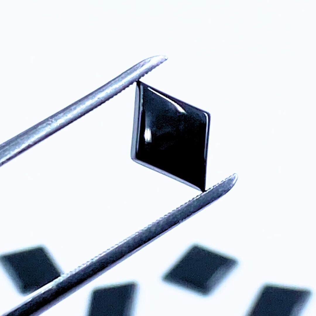 Natural Black Onyx Lozenge Shape Cabochon Loose for Jewelry Making ...